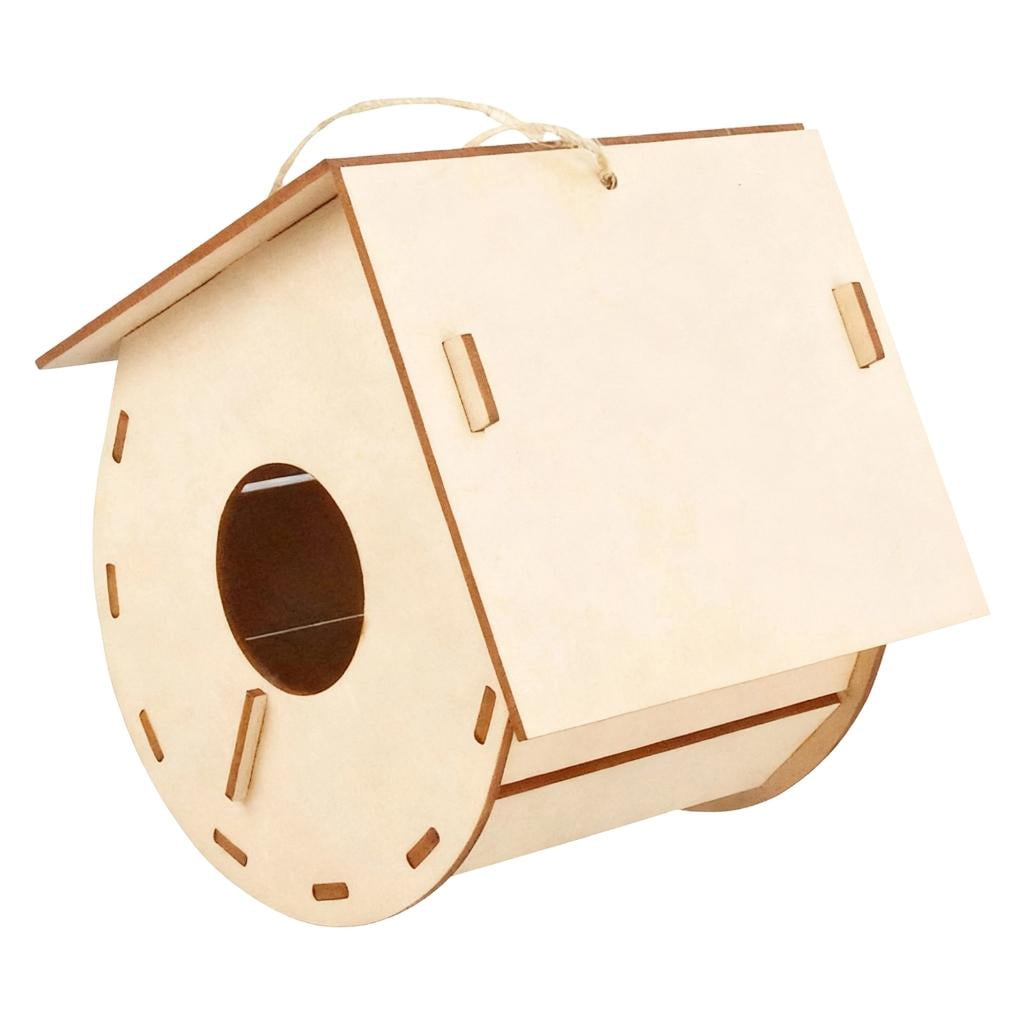Educational Wooden Bird House Craft Set Easy Assembly Bird Shed ...