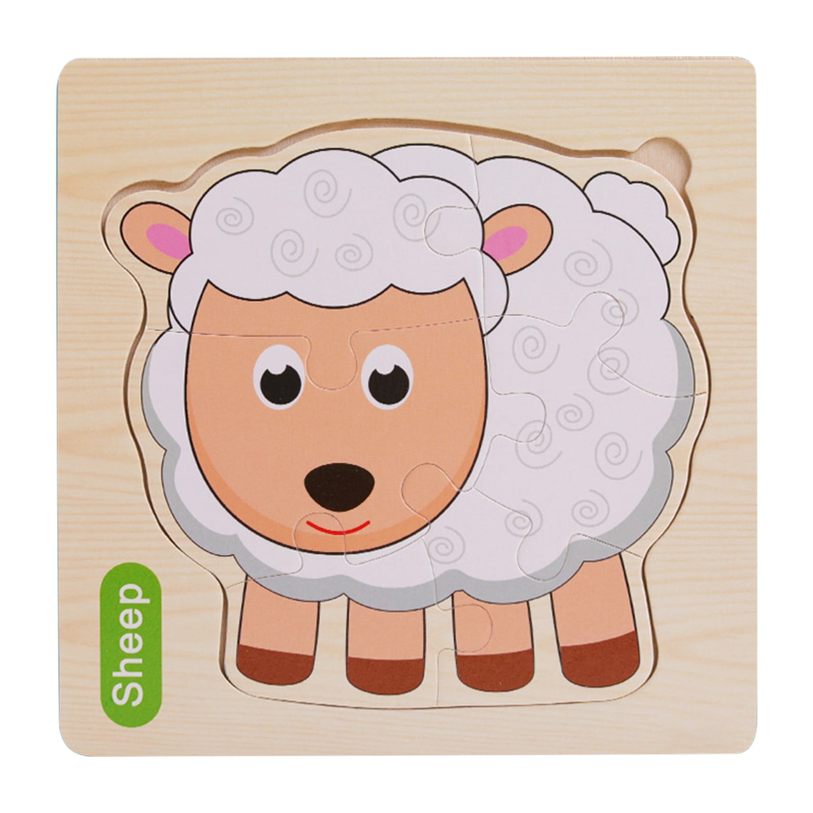 Educational Wooden Puzzles Set 6 Pack For Kids Ages 2-4 Toddler ...