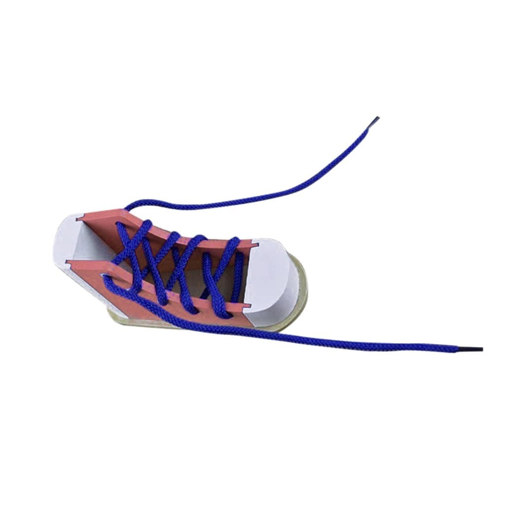 Kids Educational Wooden Shoe Tying Toy Learn to Tie Shoes Practice ...