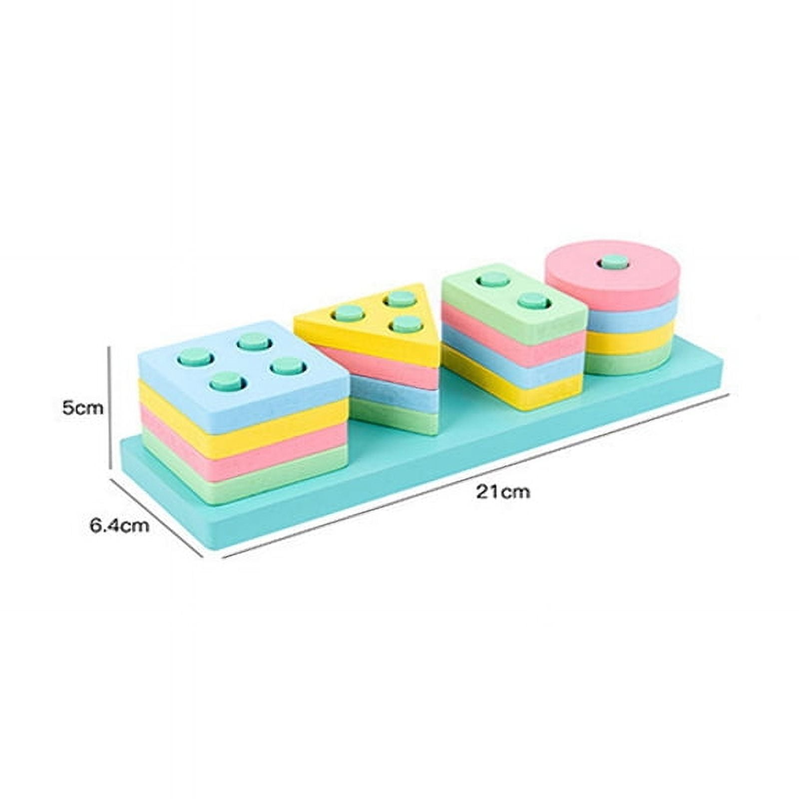 Educational Wooden Toys Geometric Shapes Montessori Puzzle Color ...