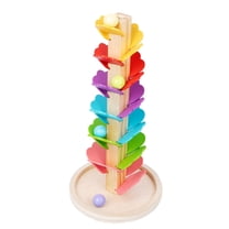BESTSKY 2026 New Funny Marble Ball Run Wooden Tower Construction Track ...