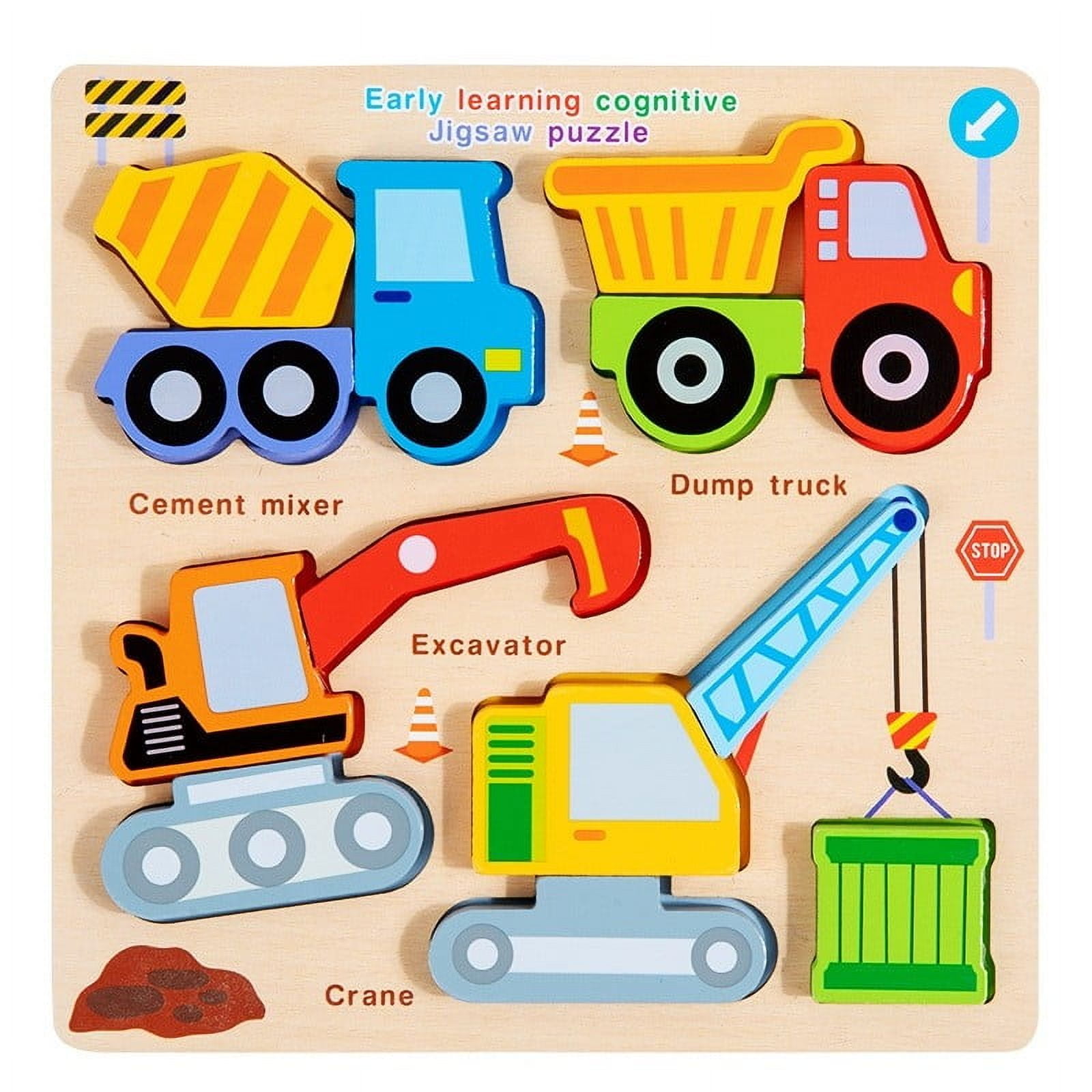 Educational Wooden Transportation Puzzle for Toddlers Early Learning ...