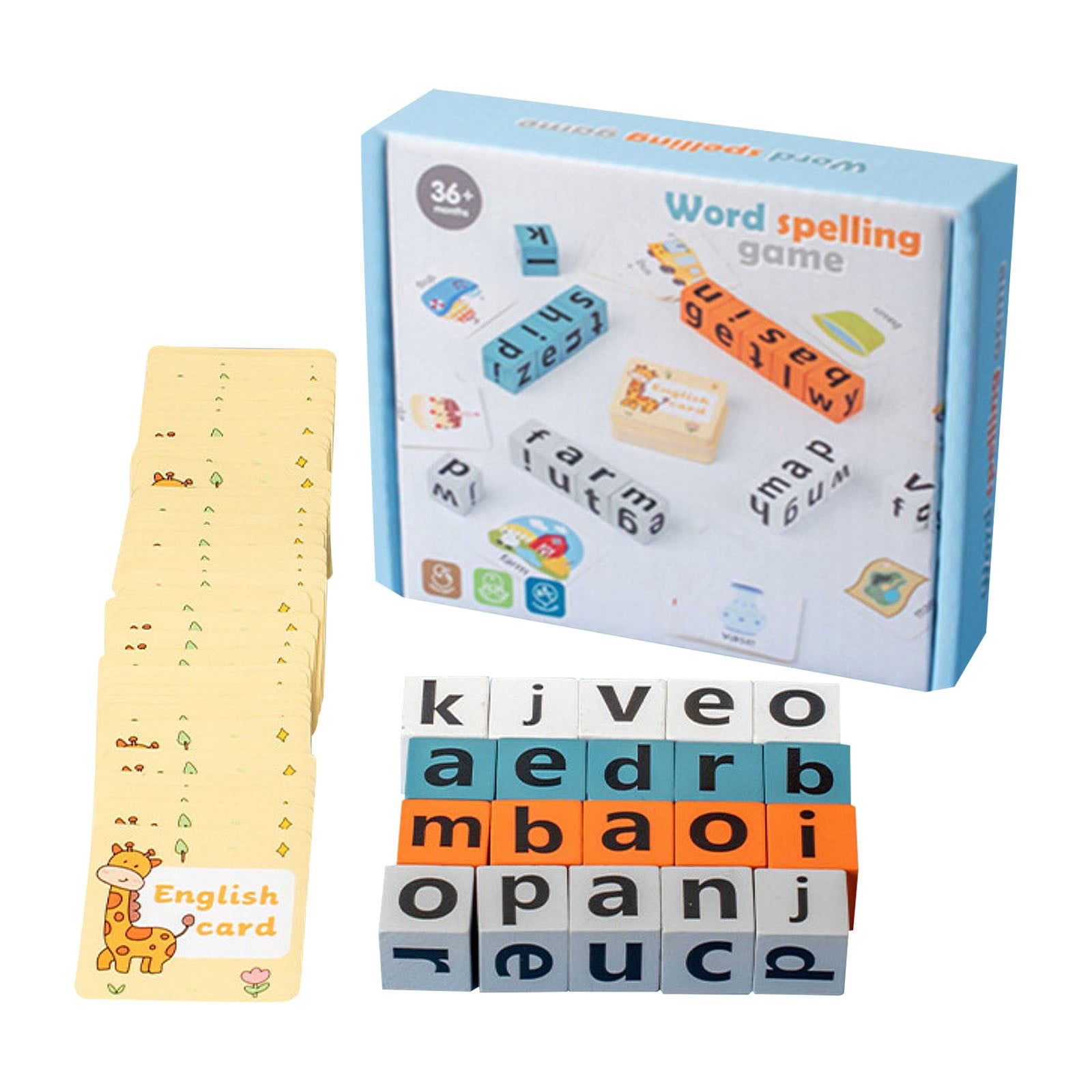Educational Word Spelling Game for Kids Fun Learning Toy with Cards and ...
