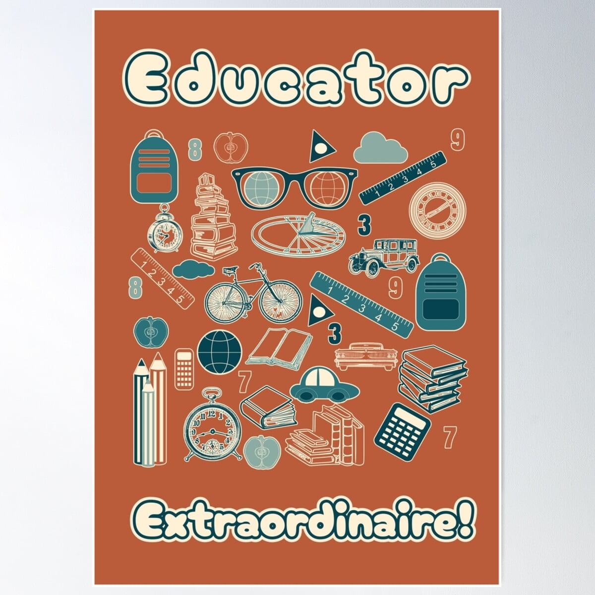 Educator Extraordinaire! Educational Back To School Pattern On The ...