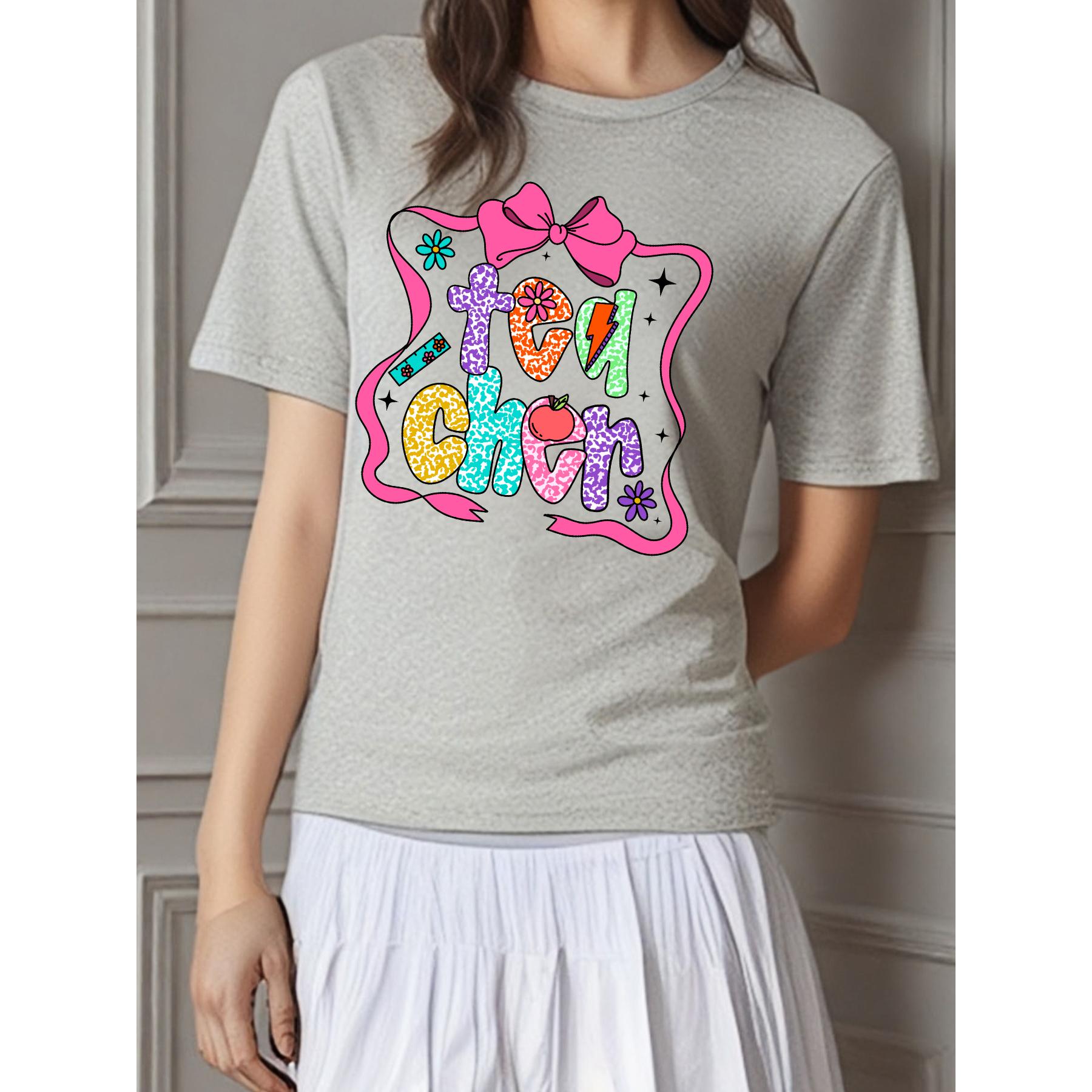 Educator - Inspired Tops for Women Teacher - Themed Print Tshirts ...
