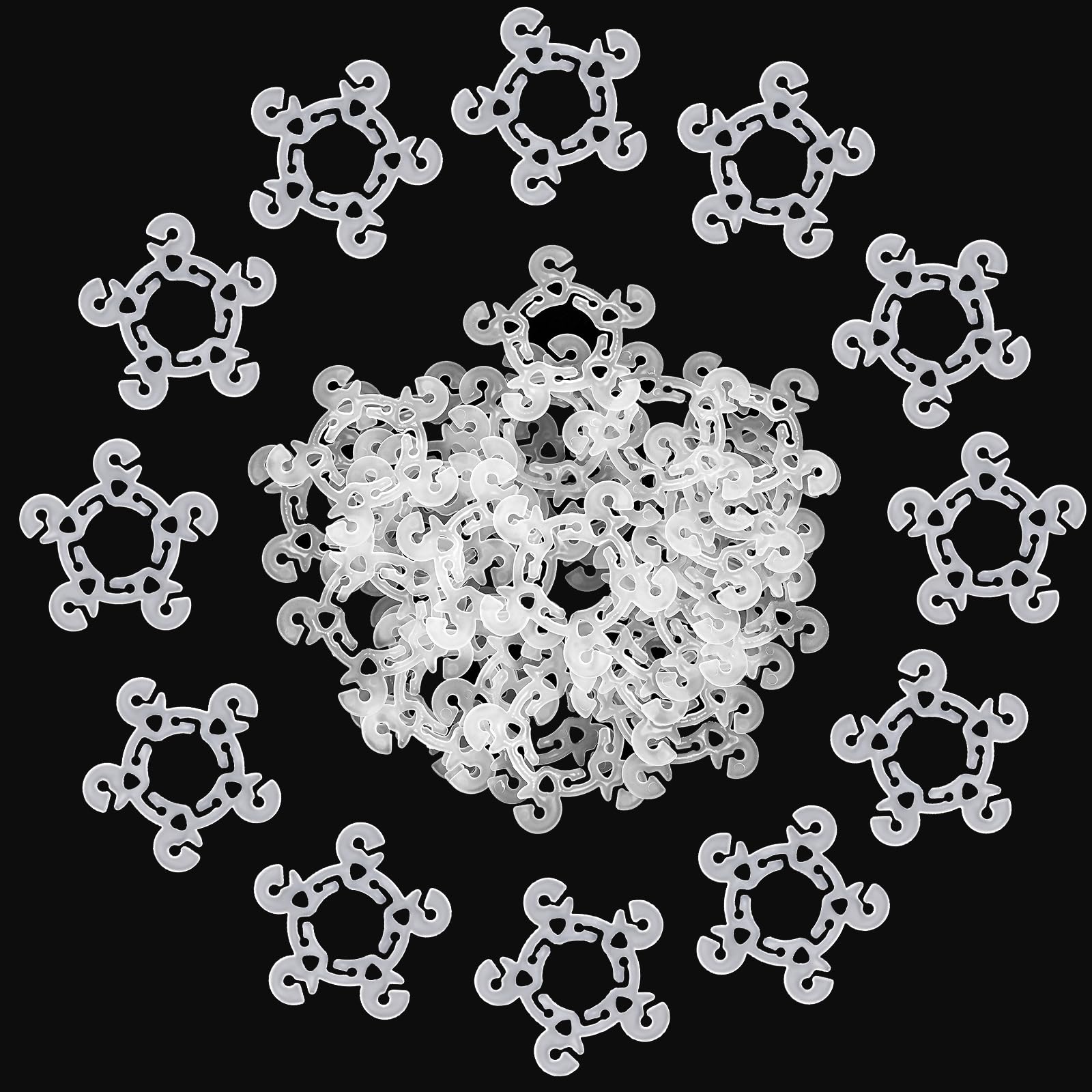 Eduftis 30Pcs Balloon Clips, SSF20 White Balloon Rings for Arch ...