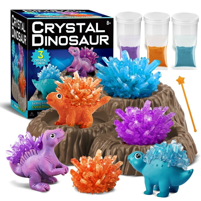 Eduman Dino Crystal Growing Science Kit for Kids, Age 6-12, Lab Craft ...