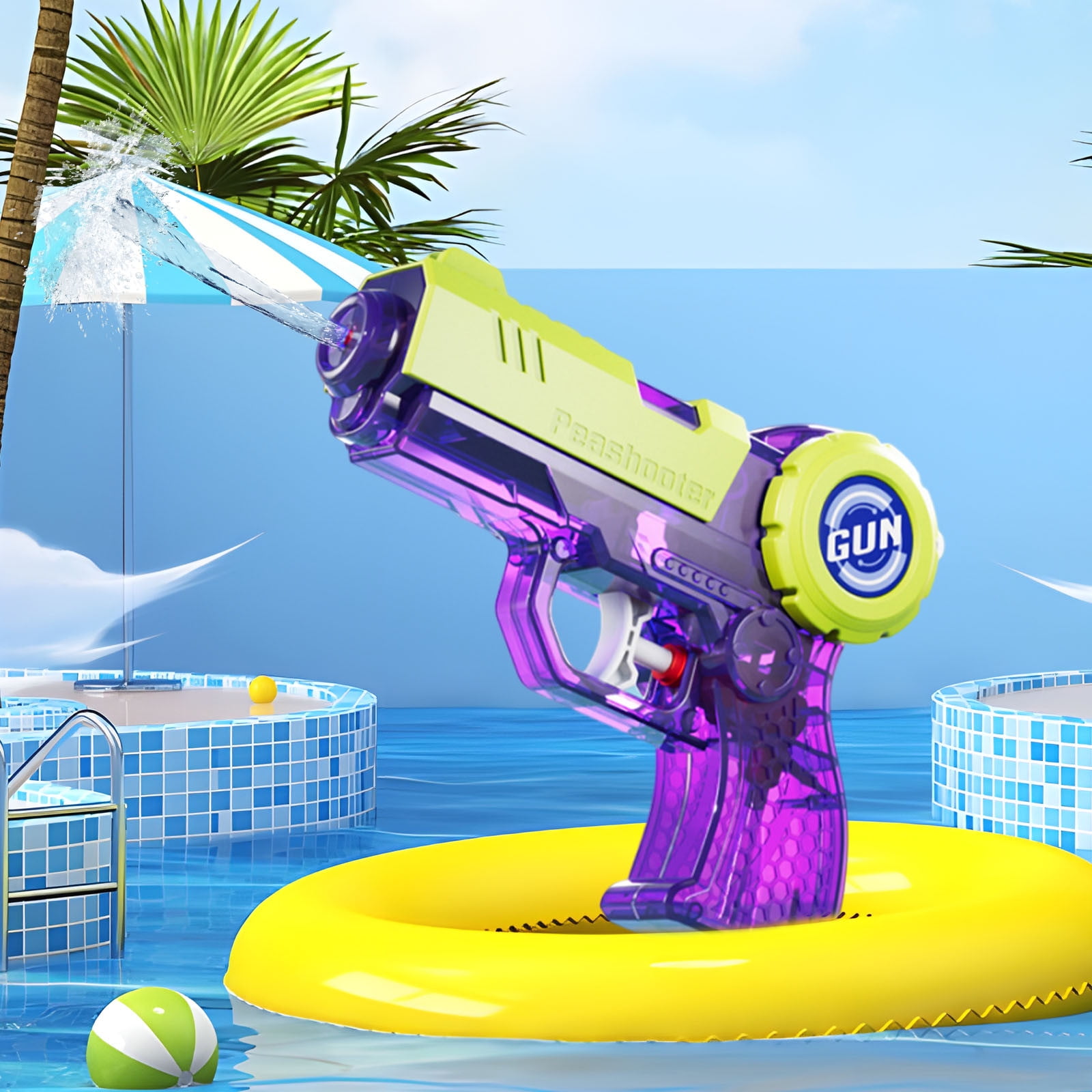 Edunwind Mini Squirt Gun Water Blaster Soaker Toys Soaker Squirt Water ...