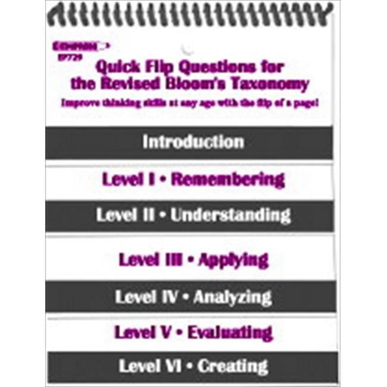 Edupress 088891 Questions Quick Flip For The Revised Blooms Taxonomy ...