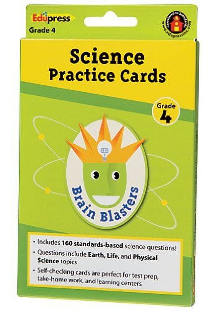 Edupress Brain Blasters Science Practice Cards Grade 4 - Walmart.com