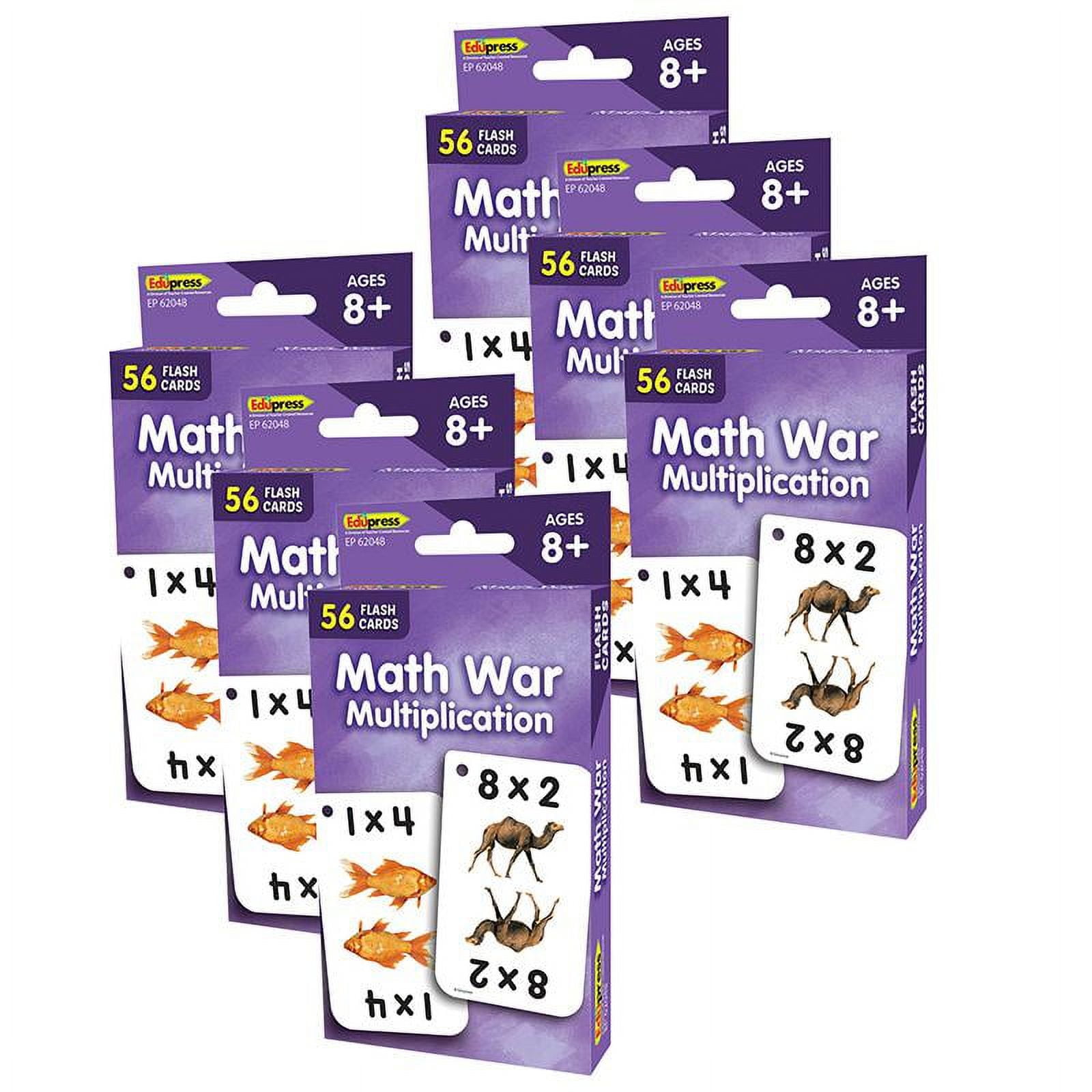 Edupress Math War (Multiplication) Flash Cards, 6 Packs - Walmart.com