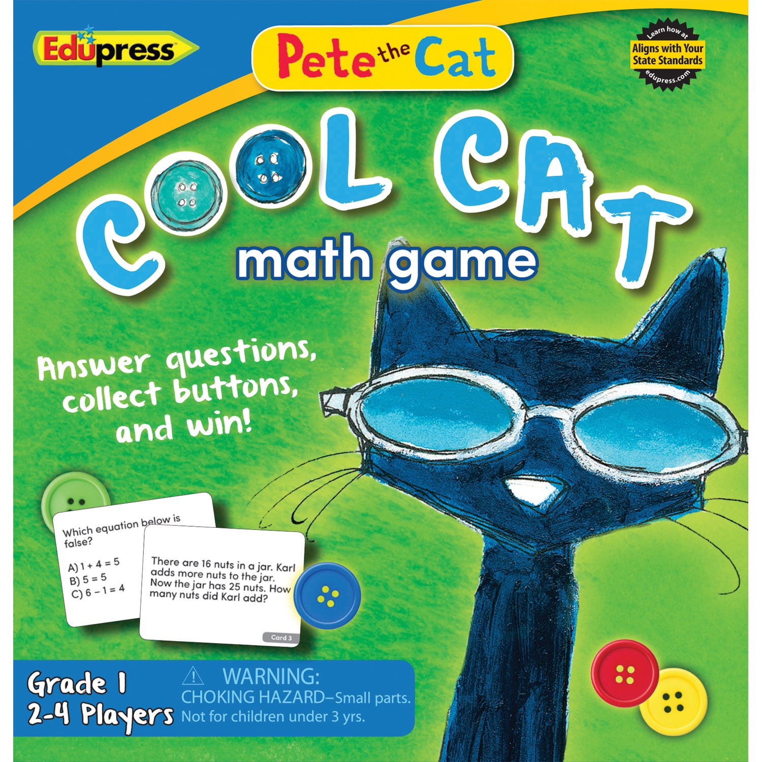 Edupress™ Pete the Cat Cool Cat Math Game, Grade 1 - Walmart.com