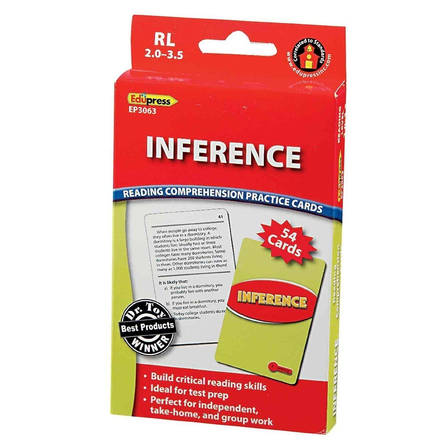 Edupress Reading Comprehension Cards Inference Lvl: 2.0-3.5 EP-3063 ...