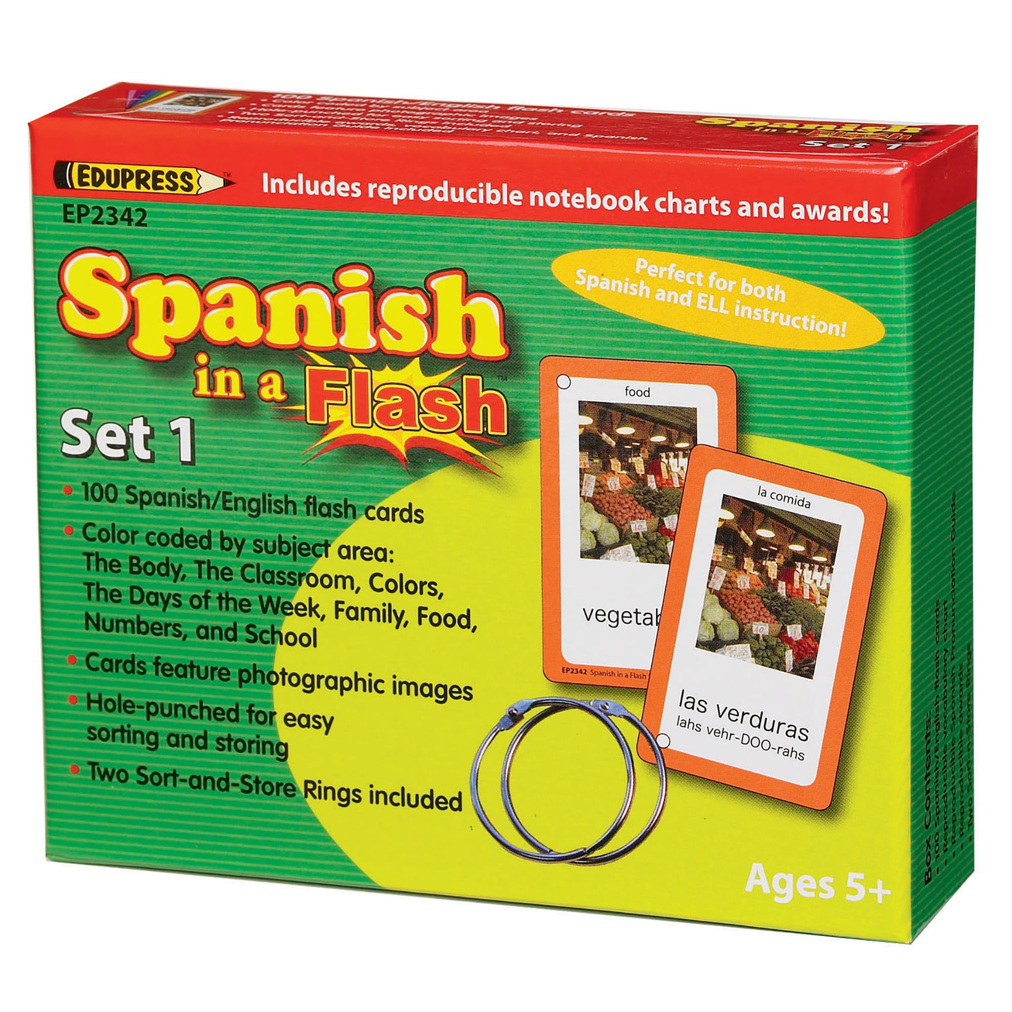 Edupress Spanish in a Flash Set 1 - Walmart.com