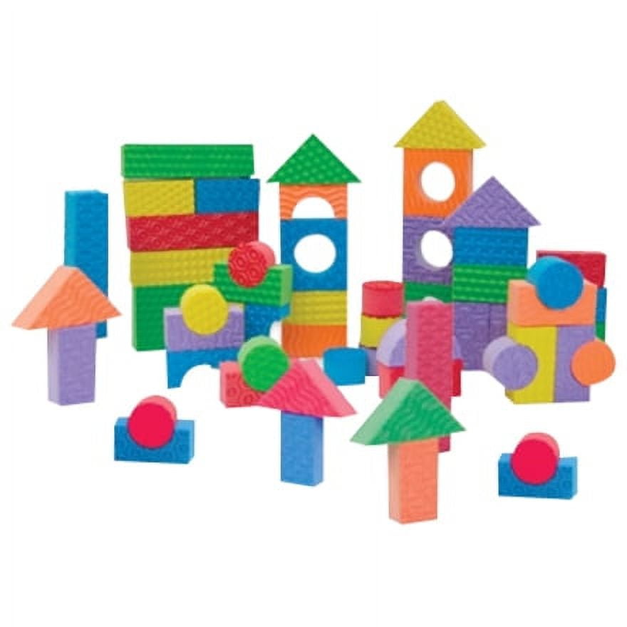 Edushape 716080 Textured Blocks - Set Of 80 - Walmart.com