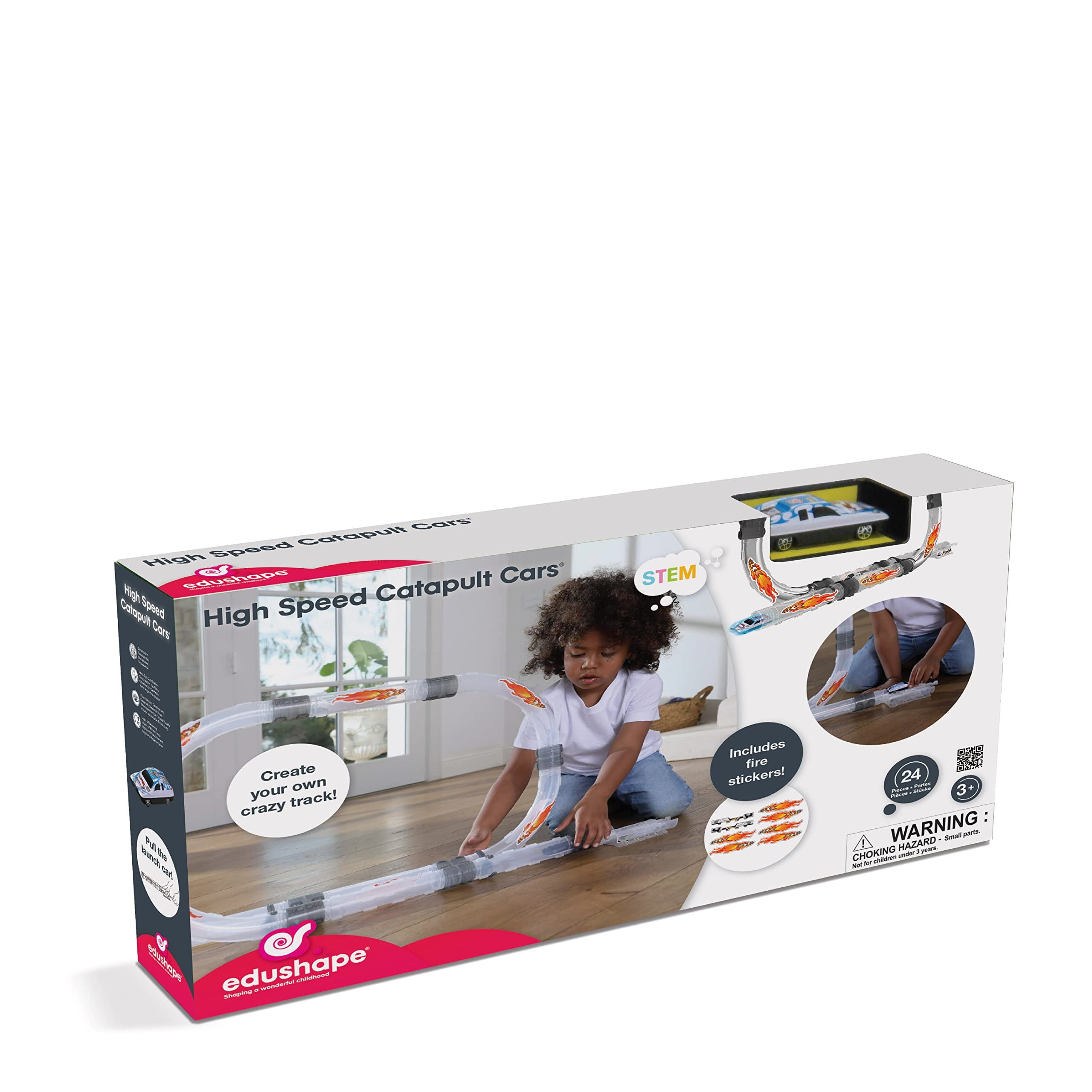 Edushape High Speed Catapult Cars Baby Toy - DIY Race Track with ...