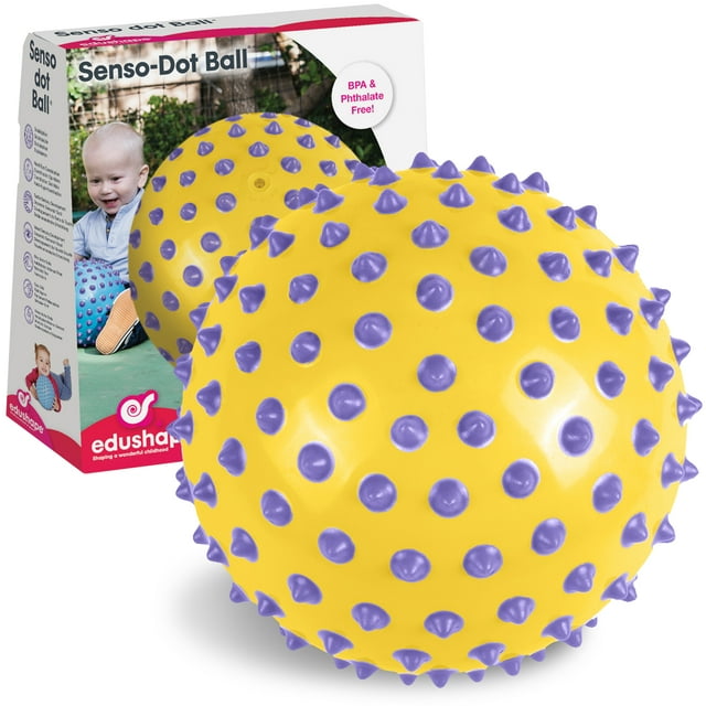 Edushape The Original Sensory Balls for Baby 7-Inch Color Dots - Yellow / Purple - Walmart.com