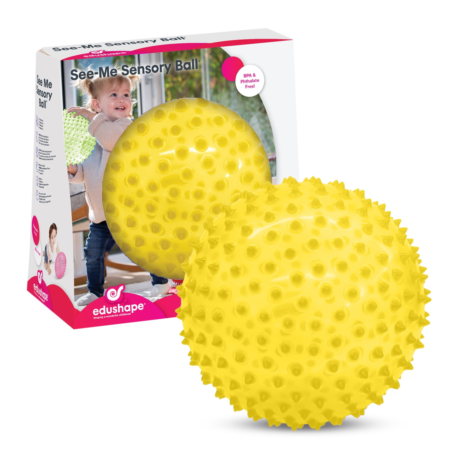 Edushape The Original Sensory Balls for Baby 7-Inch Transparent - Yellow - Walmart.com