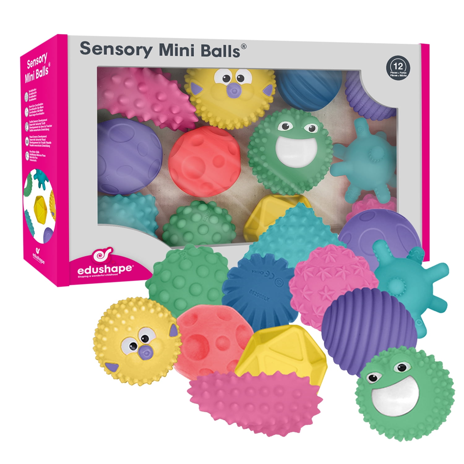 Edushape The Original Sensory Mini Balls for Baby Pack of 12 - Walmart.com