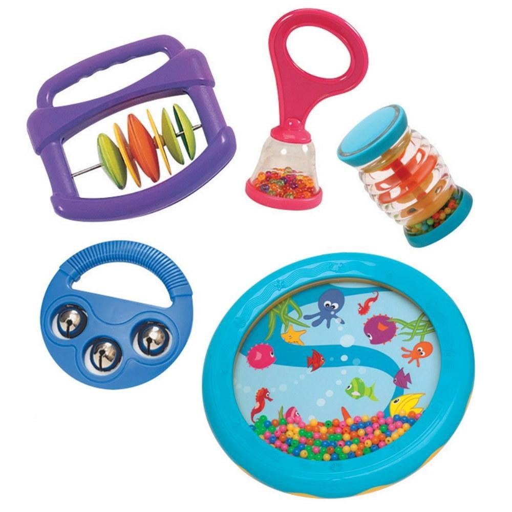 Edushape Infant's First Musical Instruments Set - Toy Drum, Baby Shaker ...