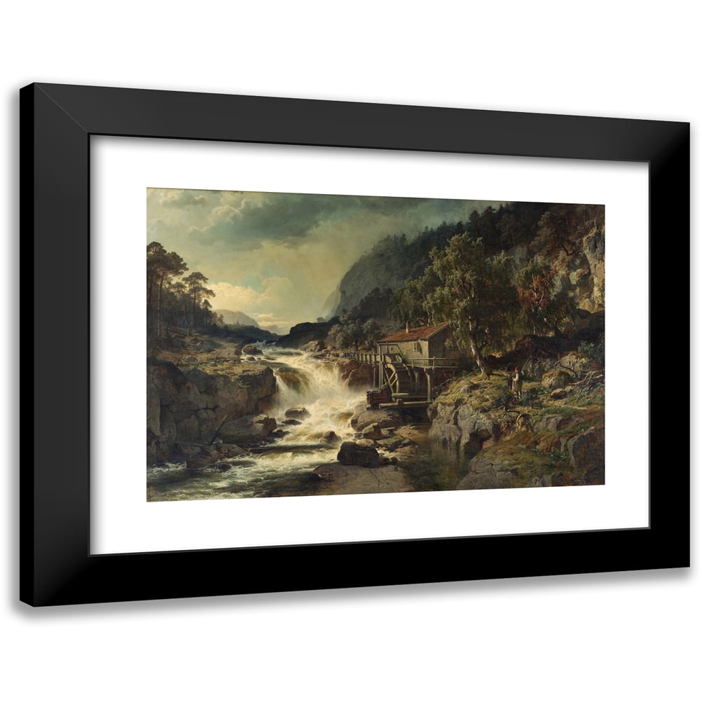 Edvard Bergh 14x11 Black Modern Framed Museum Art Print Titled - Rocky ...