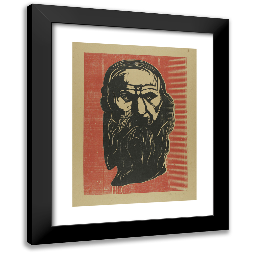 Edvard Munch 11x14 Black Modern Framed Museum Art Print Titled - Head ...