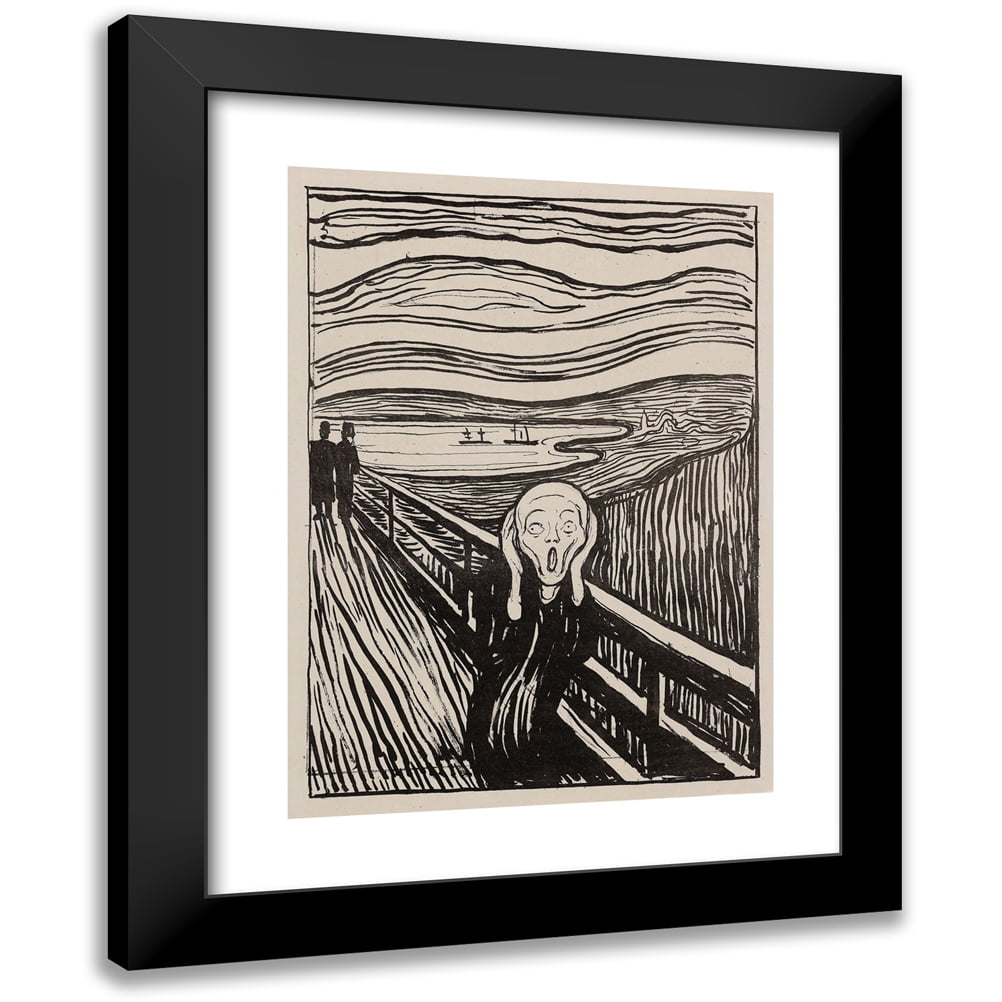 Edvard Munch 11x14 Black Modern Framed Museum Art Print Titled - The Scream (1895) - Walmart.com