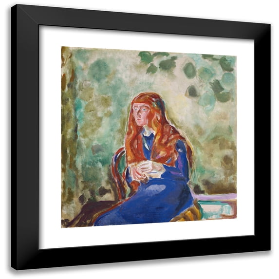 Edvard Munch 12x12 Black Modern Framed Museum Art Print Titled ...