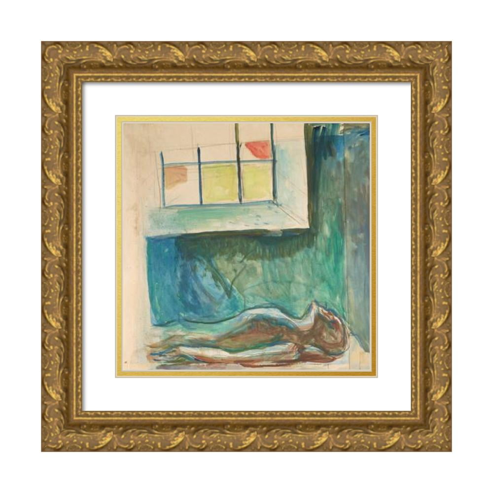 Edvard Munch 12x12 Gold Ornate Wood Frame and Double Matted Museum Art ...