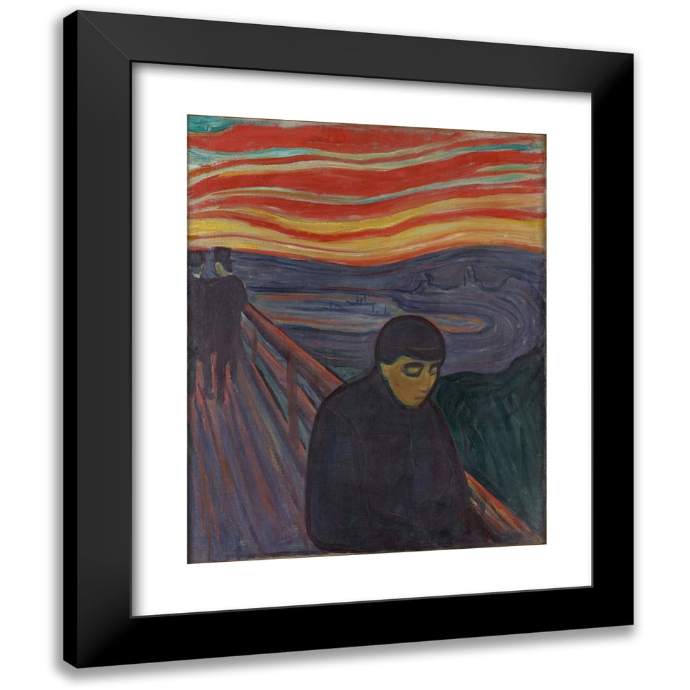 Edvard Munch 12x14 Black Modern Framed Museum Art Print Titled ...