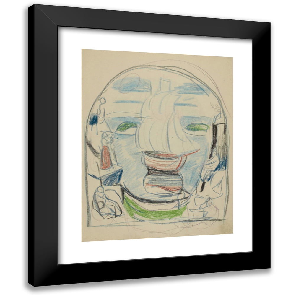 Edvard Munch 12x14 Black Modern Framed Museum Art Print Titled ...
