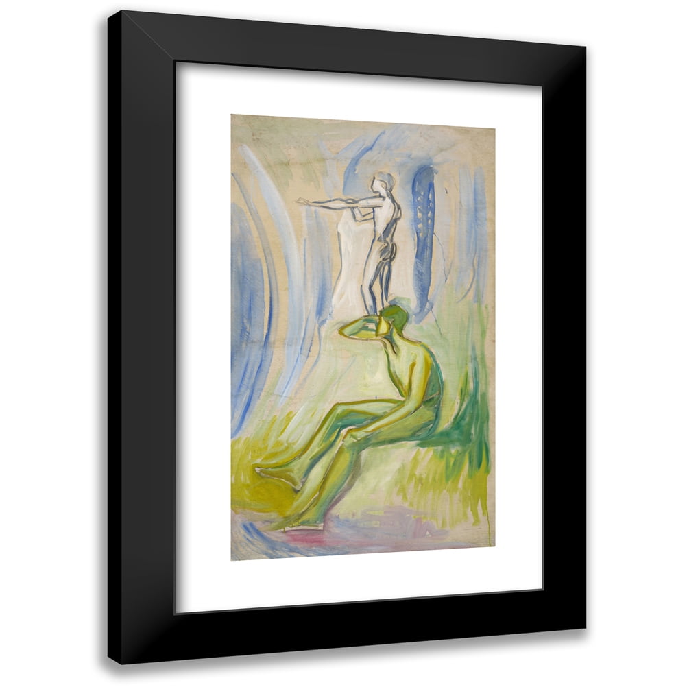 Edvard Munch 12x18 Black Modern Framed Museum Art Print Titled - Men ...