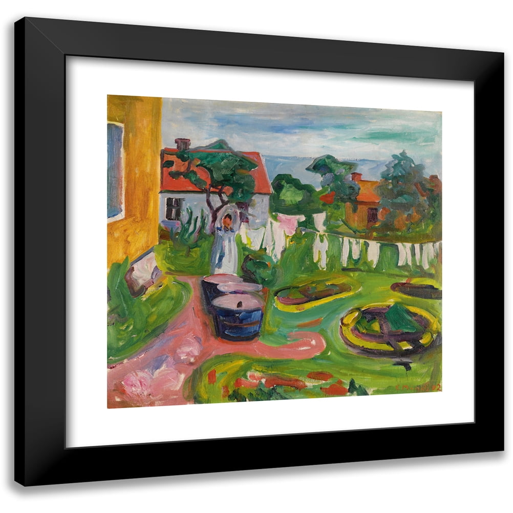 Edvard Munch 13x12 Black Modern Framed Museum Art Print Titled ...