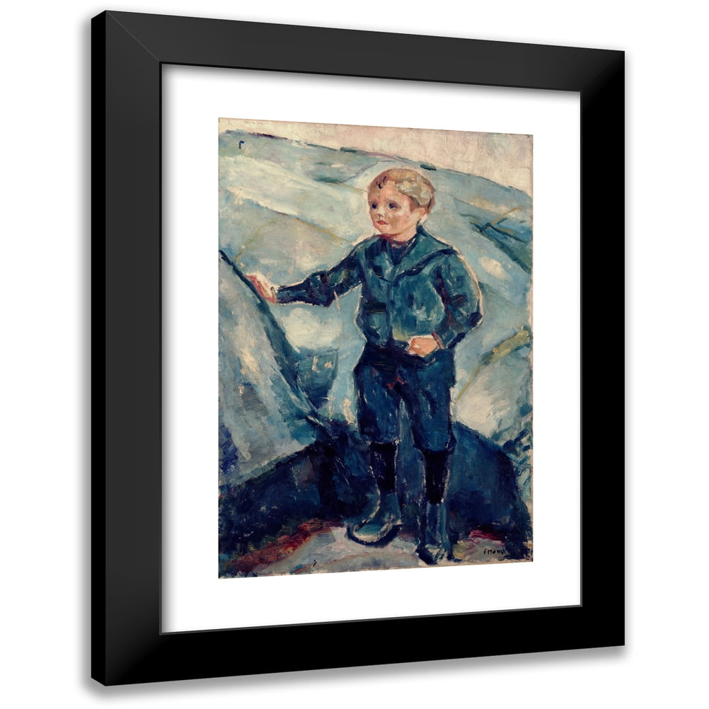 Edvard Munch 13x18 Black Modern Framed Museum Art Print Titled - Boy in ...