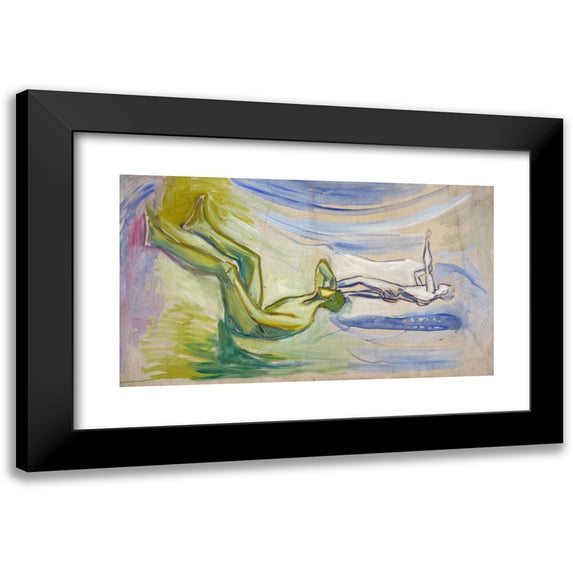 Edvard Munch 14x10 Black Modern Framed Museum Art Print Titled - Men ...
