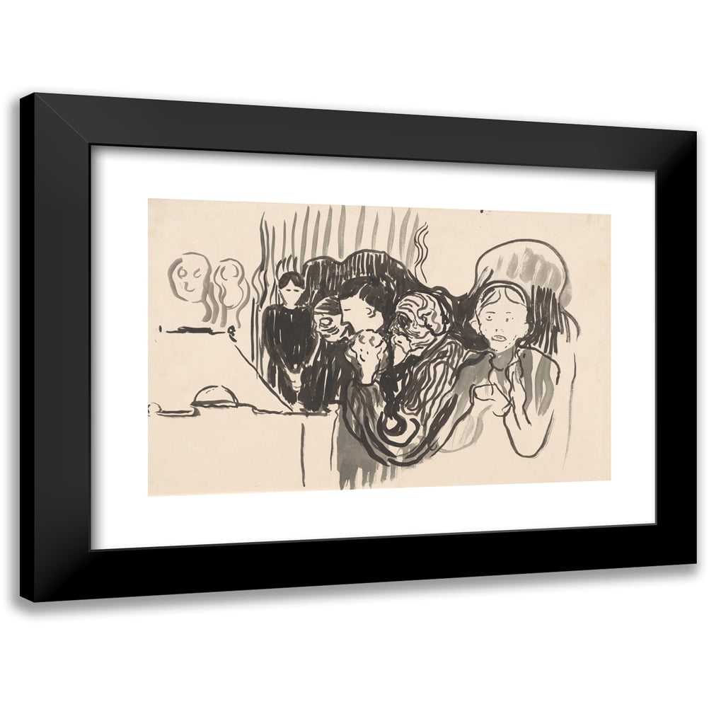Edvard Munch 14x11 Black Modern Framed Museum Art Print Titled - By the ...