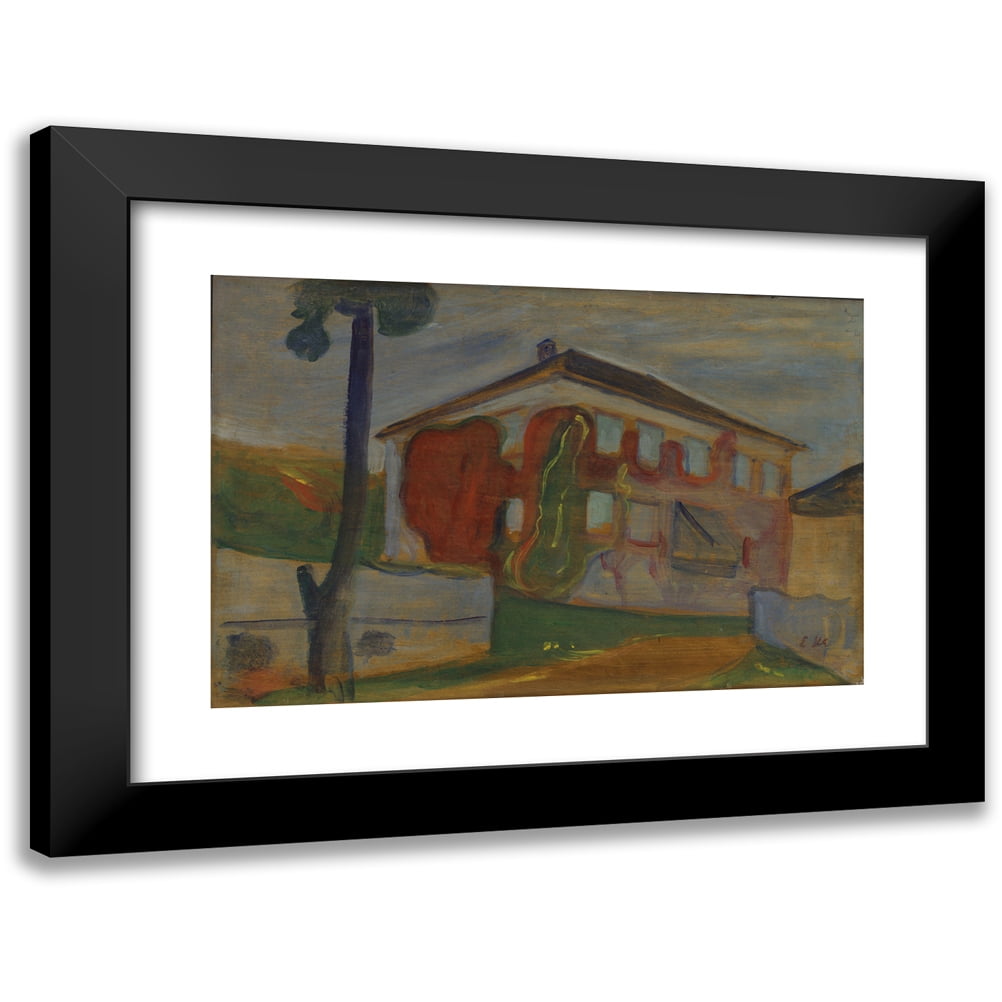 Edvard Munch 14x11 Black Modern Framed Museum Art Print Titled - House ...