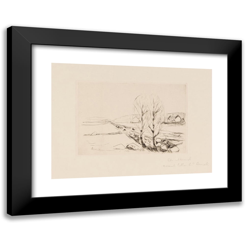 Edvard Munch 14x11 Black Modern Framed Museum Art Print Titled ...