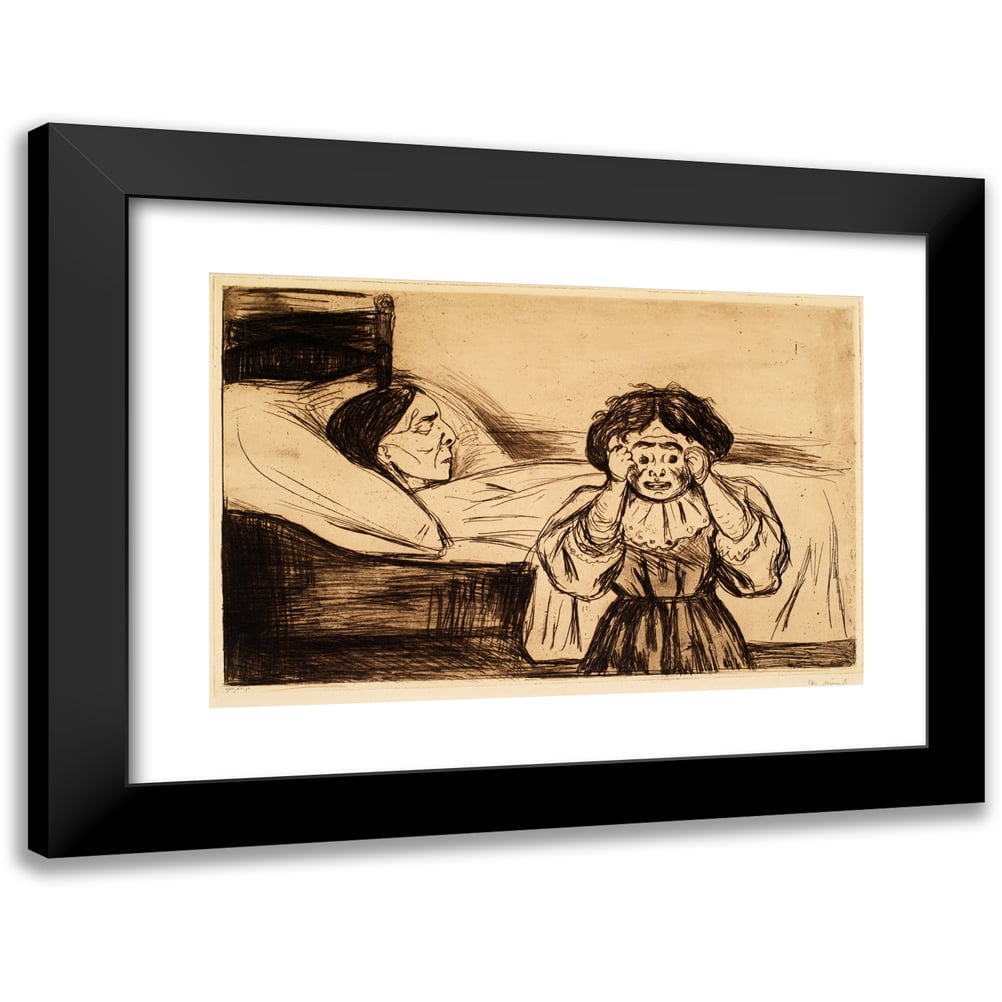 Edvard Munch 14x11 Black Modern Framed Museum Art Print Titled - The ...