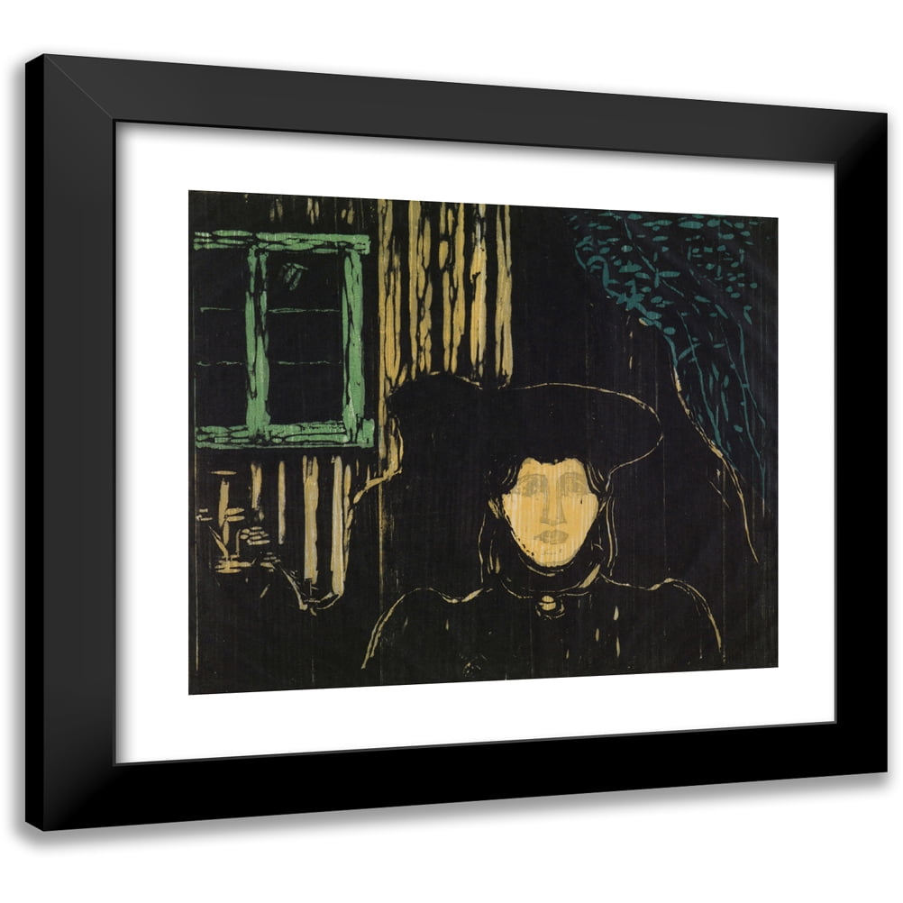Edvard Munch 14x12 Black Modern Framed Museum Art Print Titled ...