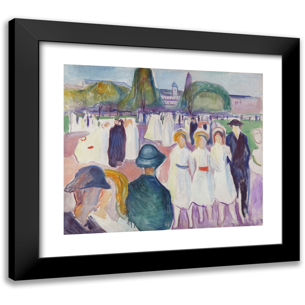 Edvard Munch 14x12 Black Modern Framed Museum Art Print Titled ...