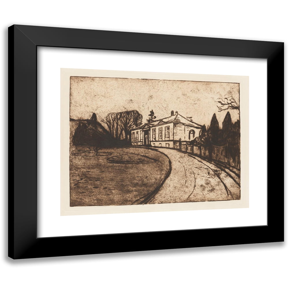 Edvard Munch 14x12 Black Modern Framed Museum Art Print Titled - The ...