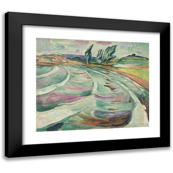 Edvard Munch 14x12 Black Modern Framed Museum Art Print Titled - The ...