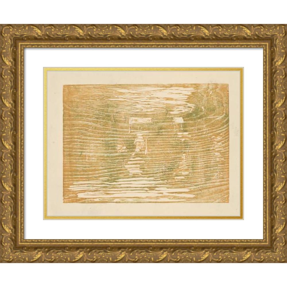 Edvard Munch 14x12 Gold Ornate Wood Frame and Double Matted Museum Art ...