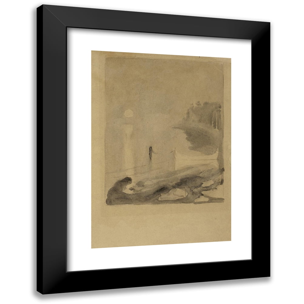 Edvard Munch 14x18 Black Modern Framed Museum Art Print Titled - A Boat ...