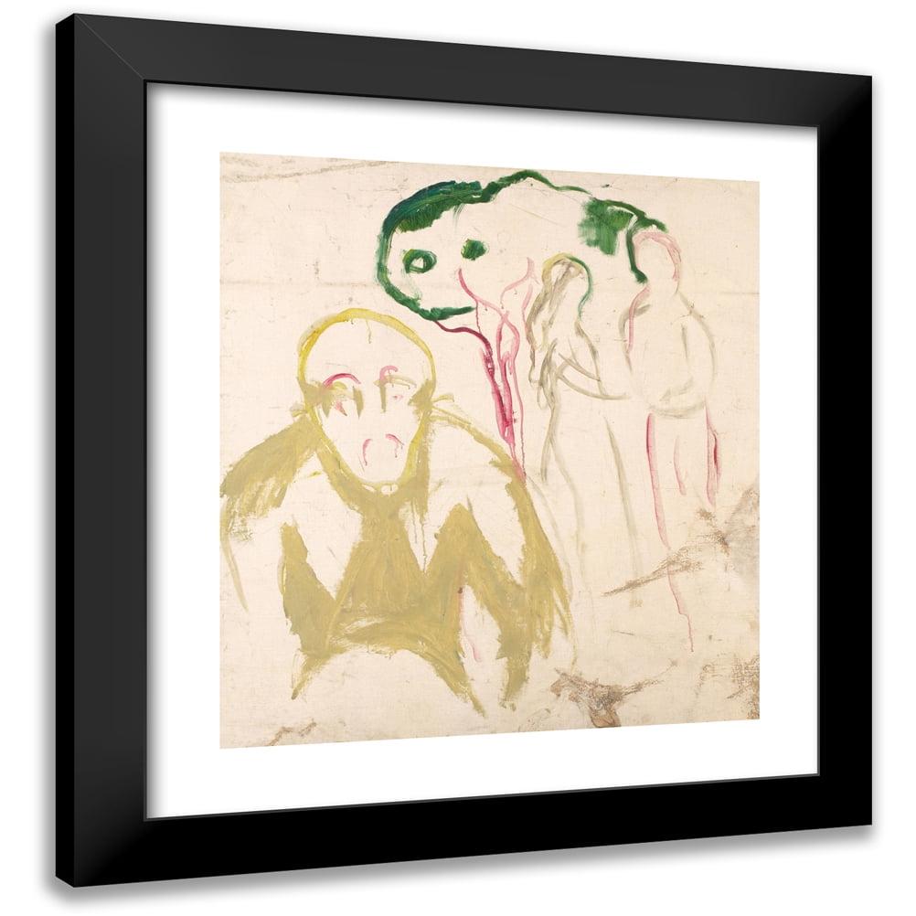 Edvard Munch 15x16 Black Modern Framed Museum Art Print Titled ...