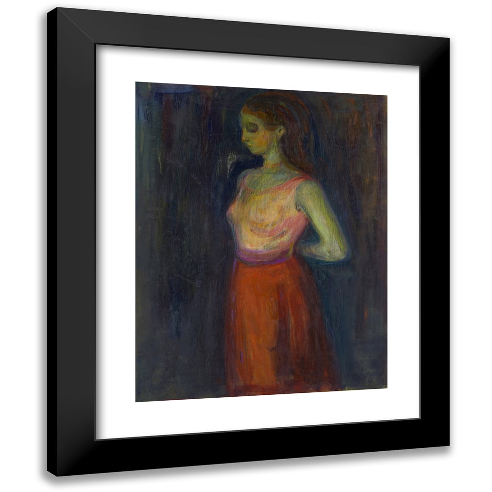 Edvard Munch 15x18 Black Modern Framed Museum Art Print Titled - Study ...