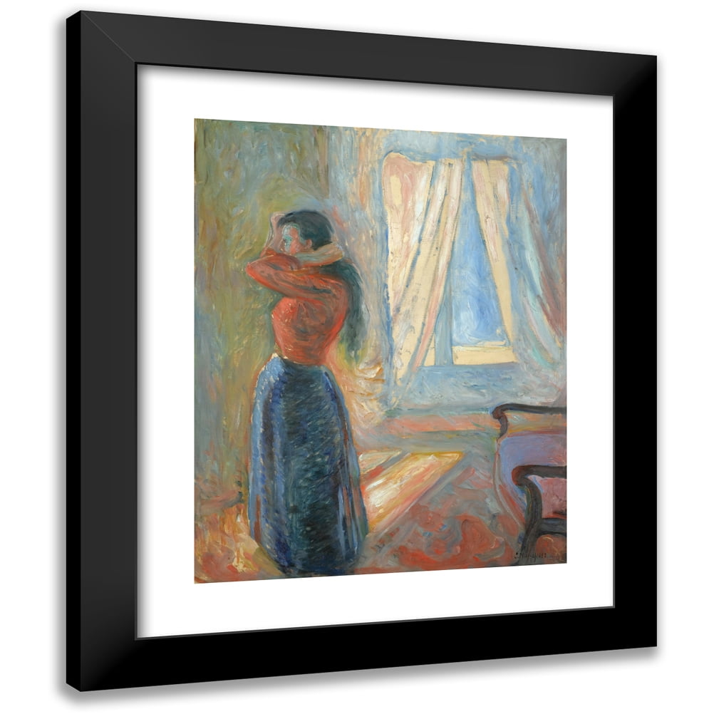 Edvard Munch 15x18 Black Modern Framed Museum Art Print Titled - Woman ...