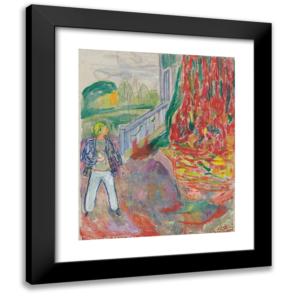 Edvard Munch 15x18 Black Modern Framed Museum Art Print Titled - Woman ...