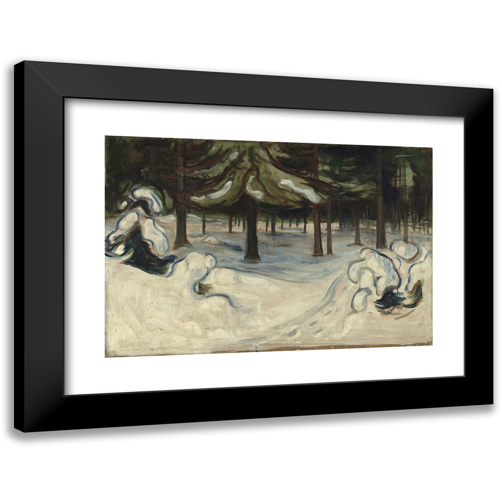 Edvard Munch 18x13 Black Modern Framed Museum Art Print Titled - Winter ...